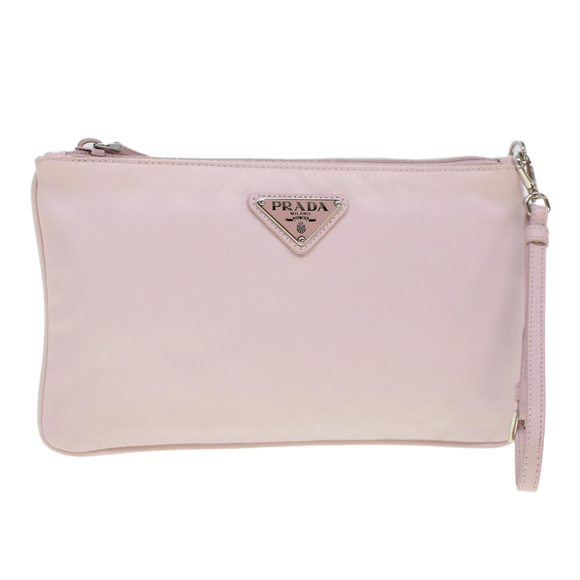 Prada | Bags | Prada Pouch Nylon Pink Auth Ki2963 | Poshmark